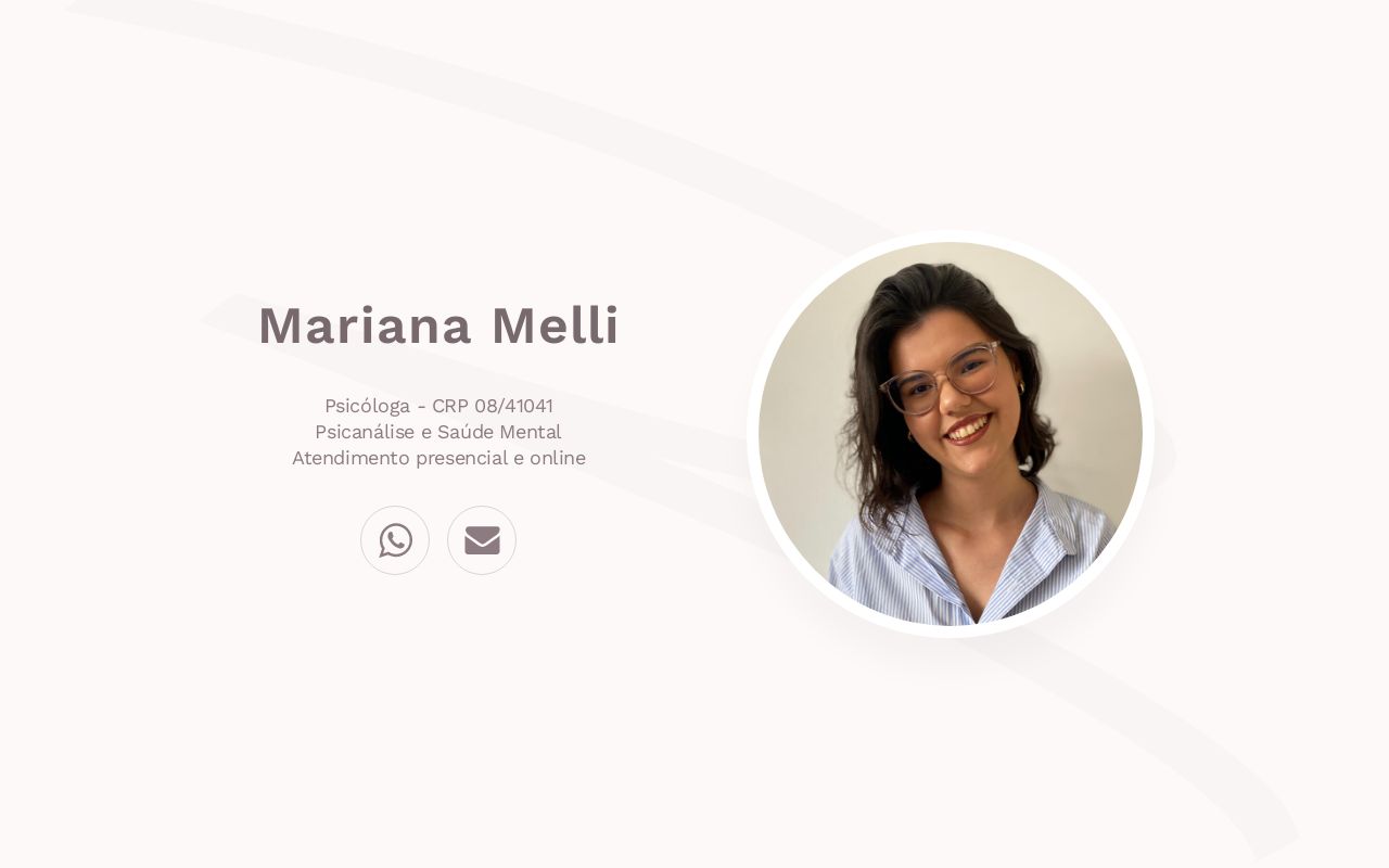 Psicóloga Mariana Melli